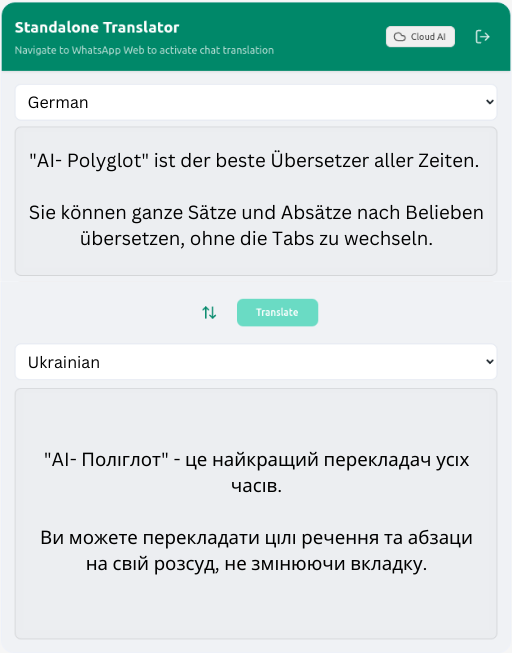 AI Polyglot | Real-time Web Chat Translation